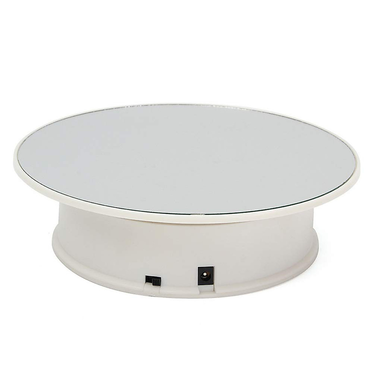360 Degree Electric Rotating Turntable Display Stand Rotary Ear Rings Bracelets Watch Mirror Showing Holder