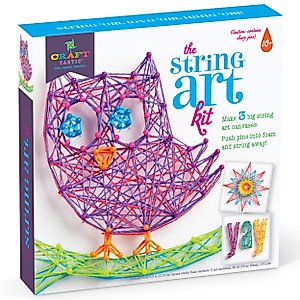 Craft-tastic DIY String Art – Craft Kit for Kids – Everything Included for 3 Fun Arts & Crafts Projects – Owl Series, Large