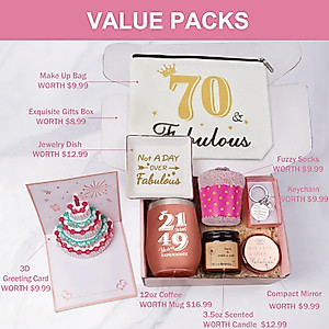 70th Birthday Gifts For Women, Happy 70th Birthday Gifts Basket For Her Mom Sister Wife Best Friend Aunt Turning 70, Birthday Gift For 70 Year Old Woman, Unique Birthday Gift Box Ideas