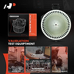A-Premium Heater Blower Motor with Fan Cage Replacement for Chrysler Sebring Dodge Ram 1500 2500 3500 Ford Jeep Honda Acura Subaru Jaguar Lincoln Front Side