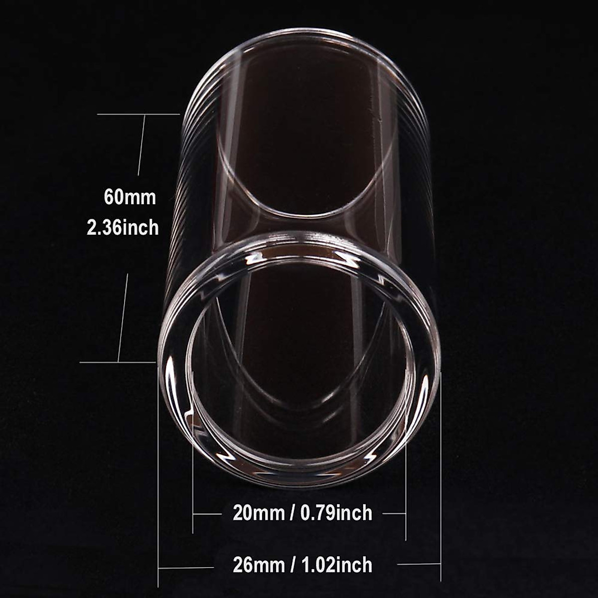 Mr.Power Guitar Slide Glass Finger Slider for Electric and Acoustic with Box (1 Pcs)