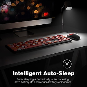 Wireless Keyboard Mouse Combo, Dilter Compact Wireless Keyboard and Mouse Set 2.4G Ultra-Thin Sleek Cute Cat Shape Design for Windows, Computer, Desktop, PC, Notebook (Purple)