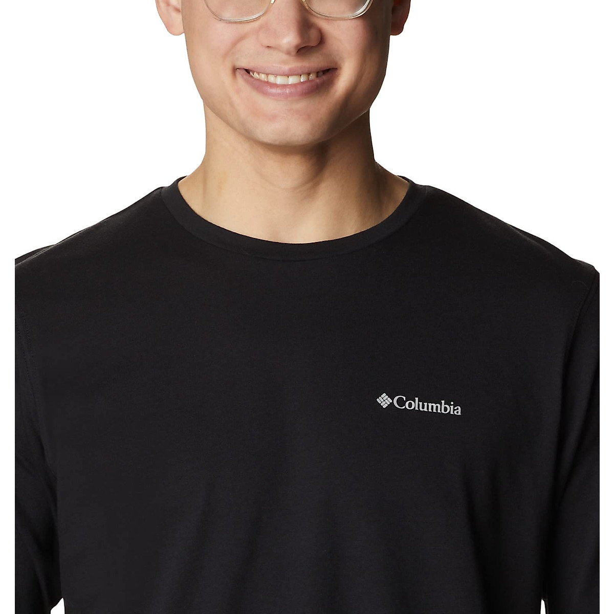 Columbia Men's Thistletown Hills Long Sleeve Logo Tee, Black, X-Large