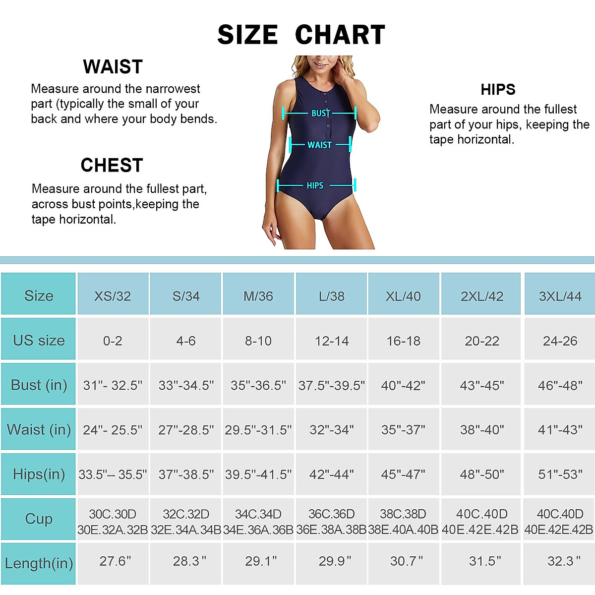 baleaf Retro One Piece Swimsuits for Women, Modest Full Coverage Padded Push Up Longline Bathing Suits Dark Blue L