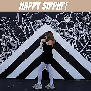 DUPE 40 oz Insulated Tumbler with Handle & Straw Lid – Stainless Steel Vacuum Insulated Water Bottle, BPA-Free, Travel Mug, Cupholder Friendly, Modern Gift for Women & Men (Rose Quartz)