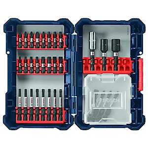 BOSCH SDMS32 32-Piece Assorted Impact Tough Screwdriving Custom Case System Set for Screwdriving Applications