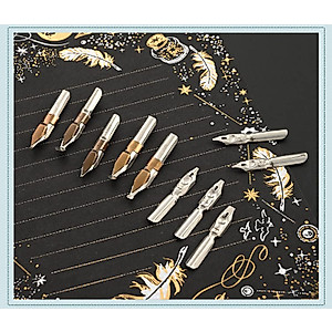 Fountain Pen Set - Calligraphy Pen Set Includes Wooden & Glass Pen - Ink & Pen Nibs