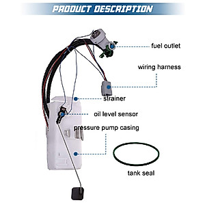 Fuel Pump Assemby with Seding Unit for Jeep Liberty 2002-2003 L4 2.4L V6 3.7L Replace E7162M