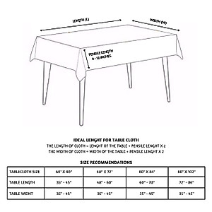 Folkulture Dish Towels and Table Cloth 60 x 84 Inch Long Bundle, Boho Kitchen Towels with Hanging Loop, Modern Decorative Tea Towels, 100% Cotton Premium Table Clothes for 6 Foot Table