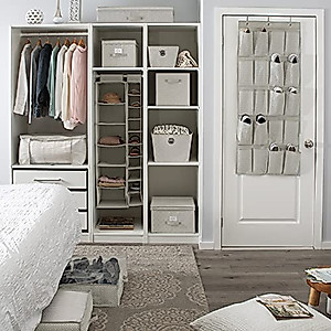 Simplify Medium Box in Grey Soft, 11" x 12" x 6" Boho Closet Storage Organization