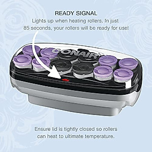 Conair Jumbo and Super Jumbo Ceramic Hot Rollers, Bonus Super Clips Included (Amazon Exclusive)