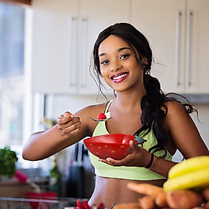 BESPORTBLE Mixing Bowls Ceramic Bowls Fruit Bowl Decorative Strawberry Shaped Bowl Serving Dish Bowl Appetizer Dessert Candy Bowl Baking Bowl for Pasta Salad Cereal Soup Glass Cereal Bowls