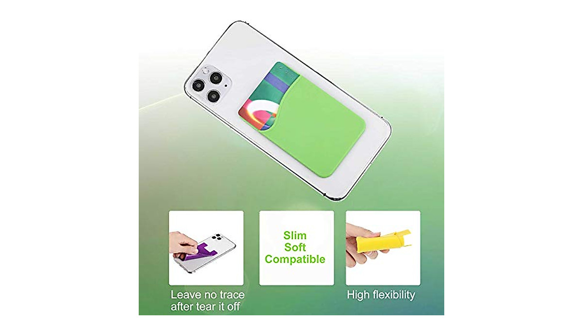 24-Piece Silicone Phone Card Holders - Secure & Vibrant