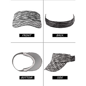 3 Pieces Sports Visor Hats Visor Women Sun Visors Hat for Women Lightweight Quick Dry Hat Elastic Visor Cap Golf Tennis Visor Hat