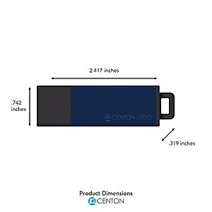 Centon Electronics DataStick Pro2 Prints USB 2.0 Flash Drive, Portable USB Drive, Durable Casing, Versatile USB Stick, 128 GB Storage Capacity, Marble-Raspberry