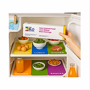 Refrigerator Liners and Fridge Organizer | BLD System Fridge Organization | Refrigerator Mats for Refrigerator Organizer Bins | Fridge Liners and Mats Washable| Fridge Organizers and Storage Clear
