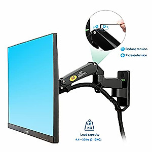 NB North Bayou TV Monitor Wall Mount Bracket Full Motion Articulating Swivel for 17-35" Monitors (Load Capacity from 4.4 to 22lbs) Double Extension F150-B