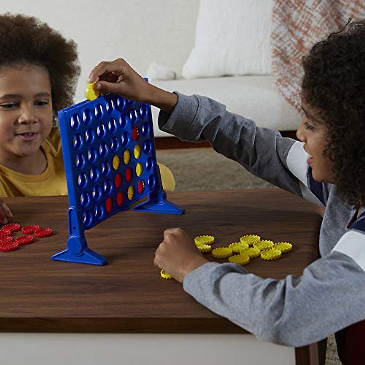 Connect 4 Classic Grid Board Game, 4 in a Row Game, Strategy Board Games for Kids, 2 Player Board Games for Family and Kids, Ages 6 and Up