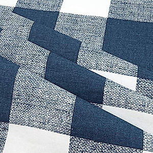 Premier Prints Anderson Check Slub Premier Navy, Fabric by the Yard