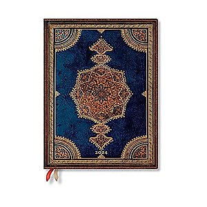 Safavid Indigo (Safavid Binding Art) Ultra 12-month Day-at-a-Time Dayplanner 2024