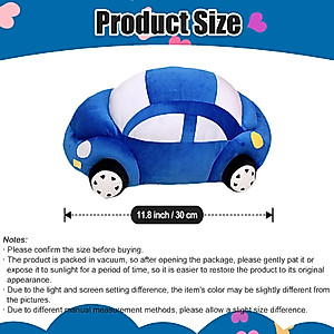 zhidiloveyou Car Plush Blue Stuffed Car Shaped Pillow Cute Toy Decor Gifts for Kids 11.8 inch