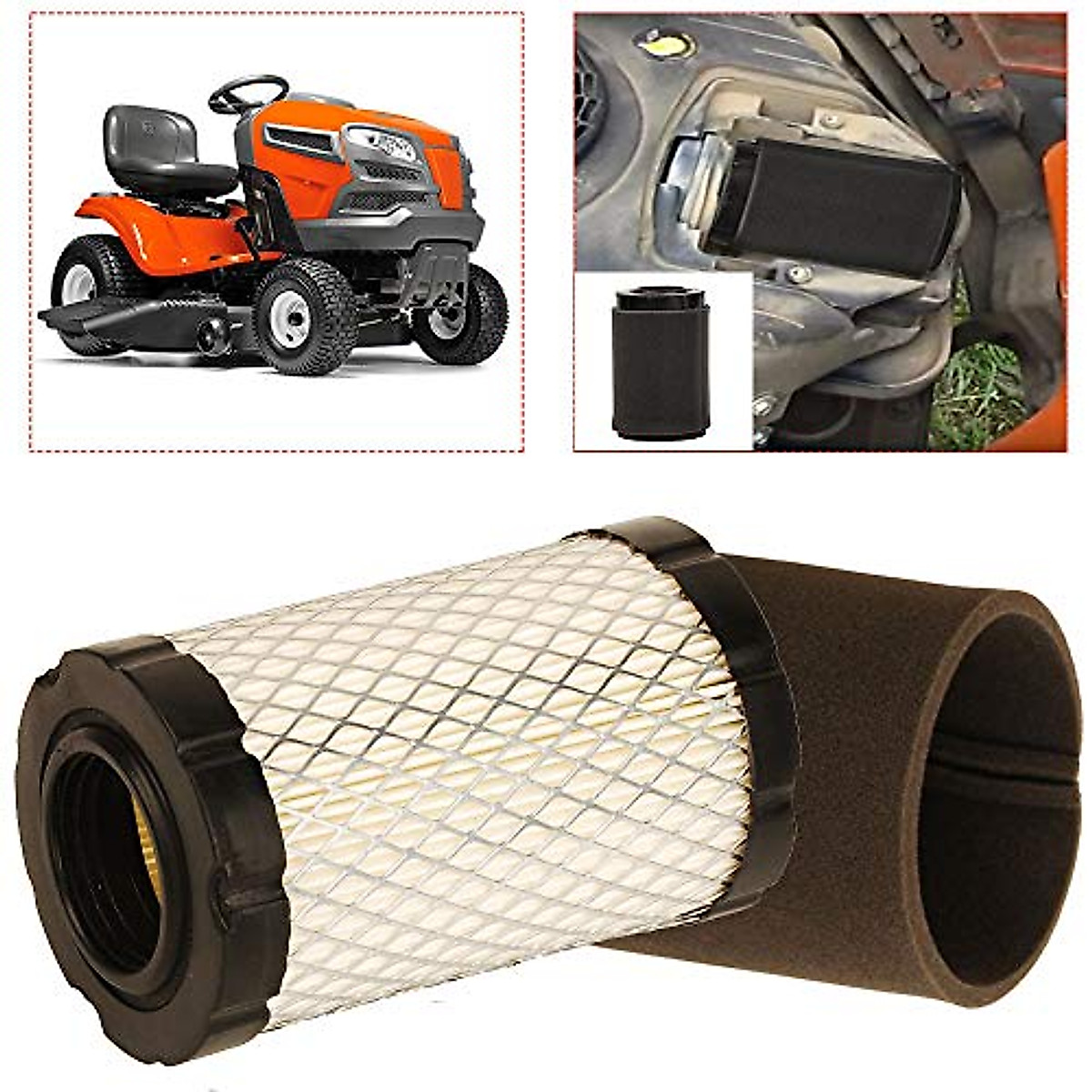 HIFROM Air Filter Pre Filter Oil Fuel Filter Line Fuel Pump Spark Plug Shut Off Valve Tune Up kit Compatible with John Deere L105 LA145 D160 Z235 Z255 Replacement for MIU14395 AM125424 MIU13963