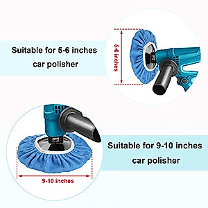 20 Pcs 9-10 Inches Car Polisher Bonnet Orbital Buffer Pads Microfiber Max Baxer Bonnet Polishing Bonnet Buffing Pad Cover