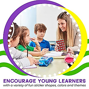 PURPLE LADYBUG Teacher Stickers for Students with 4960 Reward Stickers for Kids - Classroom Supplies for Teachers Elementary, Preschool Must Haves & School Essentials - with Small Gold Star Stickers