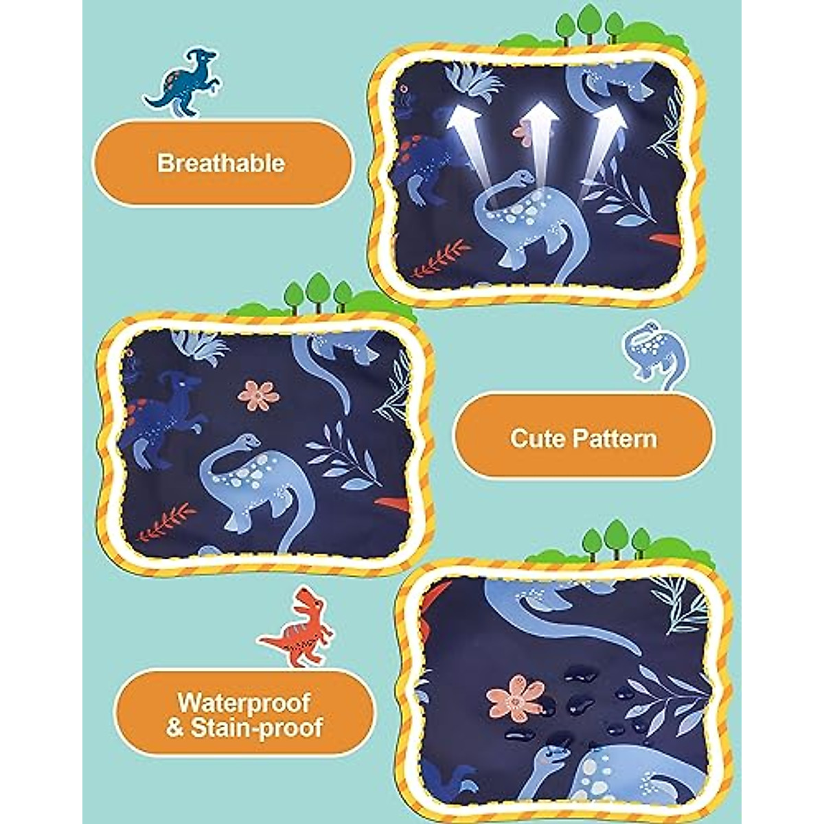 Lictin 2 Pack Kids Art Smocks, Toddler Smock, Waterproof Artist Painting Aprons for Children, with Long Sleeve and 3 Pockets for Age 3-8 Years