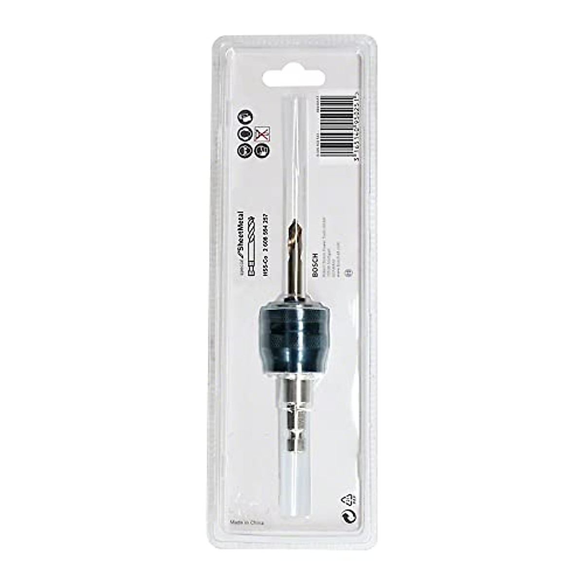 Bosch Professional 2608594256 Power Change Plus Adapter (Socket 3/8" Hexagonal Shank, Including HSS-Co Drill Bit 7.15 x 65 mm, Hole Saw Accessories), colour, Size
