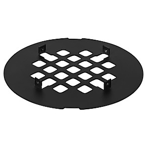 4 1/4” Snap-in Shower Drain Grate - Matte Black - Replacement Cover - VHI - Handyman Designed & Tested in America - Will Never Bend or Break