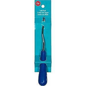 Boye Offset Ergonomic Latch Hook Tool Craft Accessory, 6.5" L, Blue