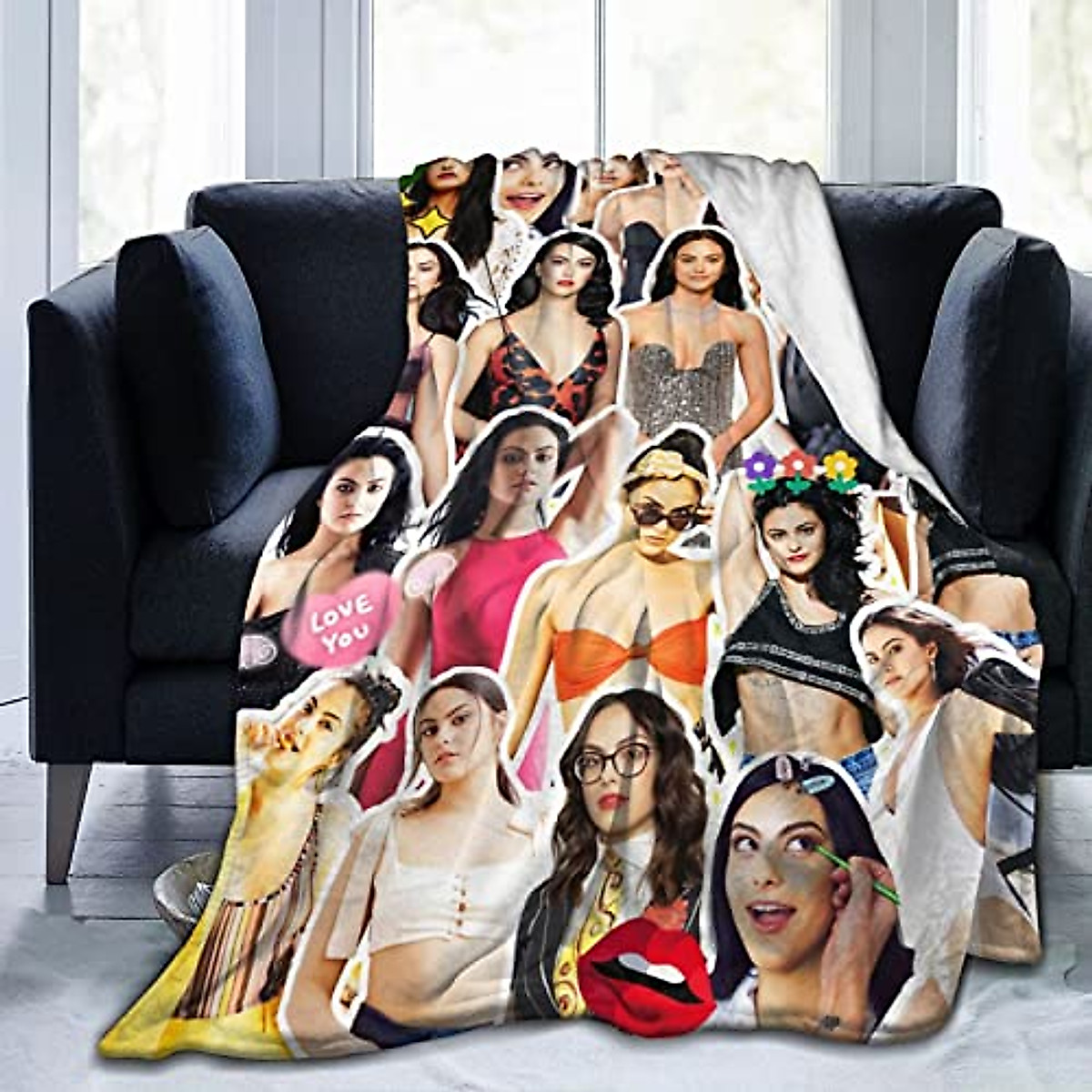 Blanket Camila Mendes Soft and Comfortable Warm Fleece Blanket for Sofa, Office Bed car Camp Couch Cozy Plush Throw Blankets Beach Blankets