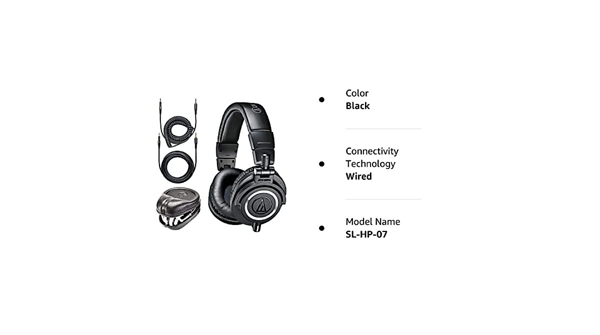 Audio-Technica ATH-M50x Headphones with HardCase | Professional Studio ...