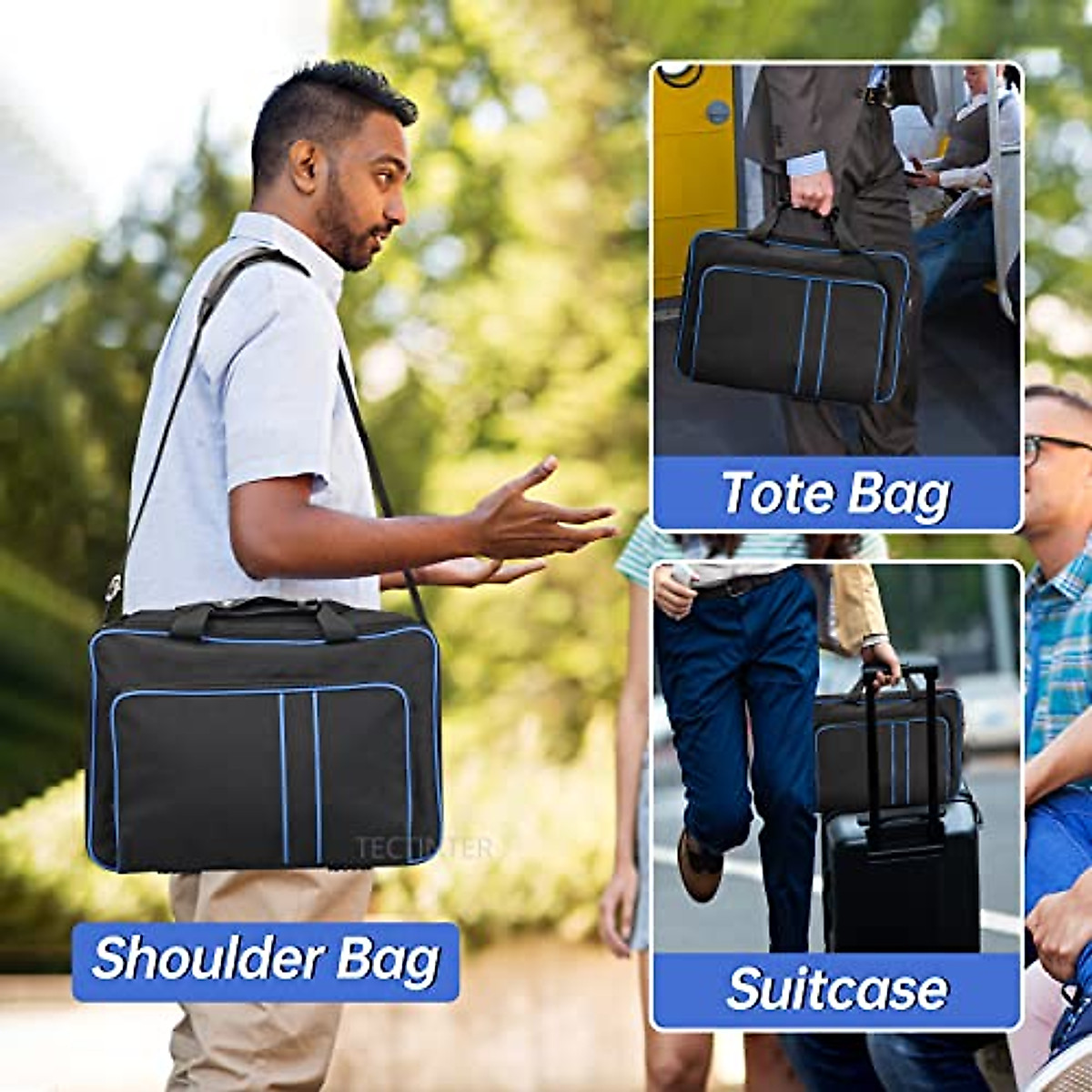 TECTINTER PS5 Carrying Case Travel Case PlayStation 5 Carrying Case Travel Bag,Compatible with PS5 Console Digital/Disk Edition,Large holding PS5 Controllers,Game Cards,HDMI,Laptop,Ideal Gift