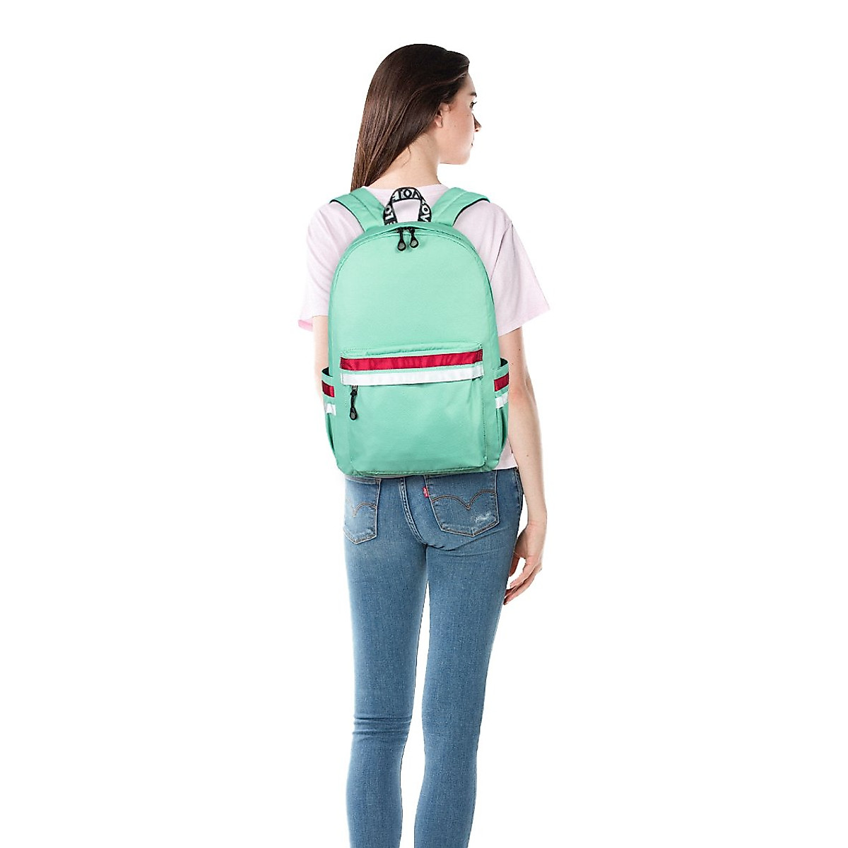 Leaper Laptop Backpack Girls Travel Bag School Backpack Daypack 15.6-Inch Red