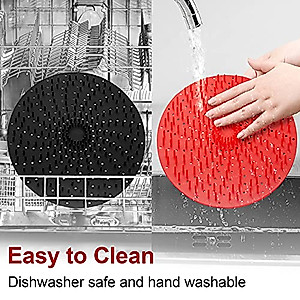 Upgrade Reusable Air Fryer Liners with Raised Silicone | Patented Product | BPA Free Non-Stick Silicone Air Fryer Mats | Air Fryer Silicone Tray Accessories | 2 Size Options – 8 Inch Round