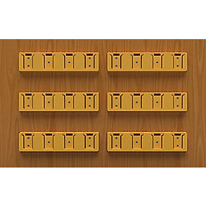 SZWJT-LV Battery Rack Compatible DeWalt 20V Battery Holder, Mount 4 Slot Bulk Battery Garage Tool, Dewallt 20v Tools, Wall Display Hook Holder (Yellow-1pc)