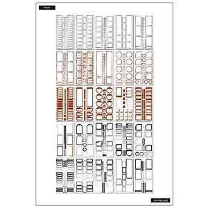 The Happy Planner Sticker Pack for Calendars, Journals and Projects –Multi-Color, Easy Peel – Scrapbook Accessories – Colorful Boxes Theme – 100 Sheets, 1985 Stickers Total