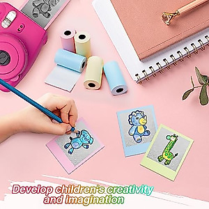 9 Rolls Kids Instant Camera Refill Print Paper- Photo Printer Thermal Paper Rolls Instant Print Camera Refill Paper for Kid's Instant Camera Favors Supplies, Blue, Pink, Yellow