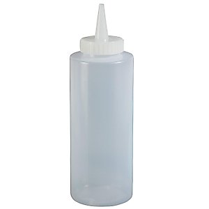 Update International SBC-24W 24 Oz. Clear Squeeze Bottle, Ldpe Plastic (Pack of 6)