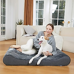 Casa Paw XL Orthopedic Dog Bed - Extra Large, Washable, Memory Foam with Comfy Pillow, Waterproof Lining & Non-Skid Bottom