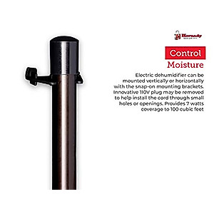 Hornady Gun Safe Dehumidifier Rod 12 Inch, Black, 95903 - Maintenance-Free Plug-In Electric Dehumidifier Eliminates Moisture for Gun Safes & Cabinets to Help Prevent Rust & Corrosion in Your Gun Vault