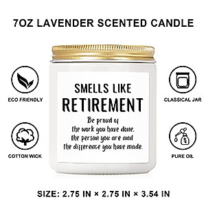 Retirement Gifts, Retirement Gifts for Women, Men, Coworker - Retirement Party Gifts, Retirement Gag Gifts, Funny Coworker Retirement Gifts, 7oz Soy Candles