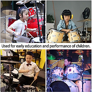 EXCEART 6 Inch Metal Cowbell With Wooden Mallet Percussion Cow Bells Noise Maker Musical Handheld Kit Drum Set Instrument Accessories Black