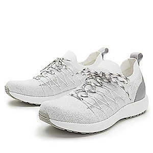 TRAQ by Alegria Synq 2 Womens Smart Walking Shoe Silver 8-8.5 M US