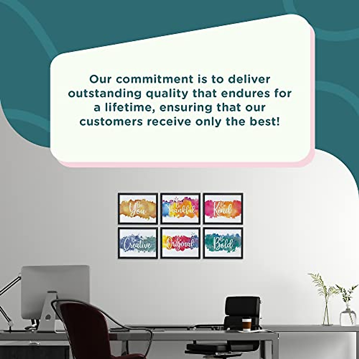 L&O Goods Motivational Posters | Set Of 10 Inspirational Wall Decor | 8.5x11 inches | Home Decor