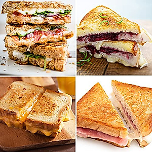 Nostalgia GCT2 Deluxe Grilled Cheese Sandwich Toaster with Extra Wide Slots, Yellow