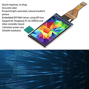 IPS Display Module ST7789V Low Power Drive 135x240 Resolution IPS Display Module Saturated Fast Response Thin 2pcs SPI Interface for Controller Board