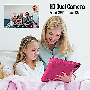 ITDULCET Kids Tablet 10 inch, 4GB +64GB Tablet for Kids, Android 12 2.4/5G WiFi, 2MP+5MP Dual Camera 1200 * 800 HD IPS Touchscreen, Family Link for Parental Control with Kid-Proof Case, 6000mAh